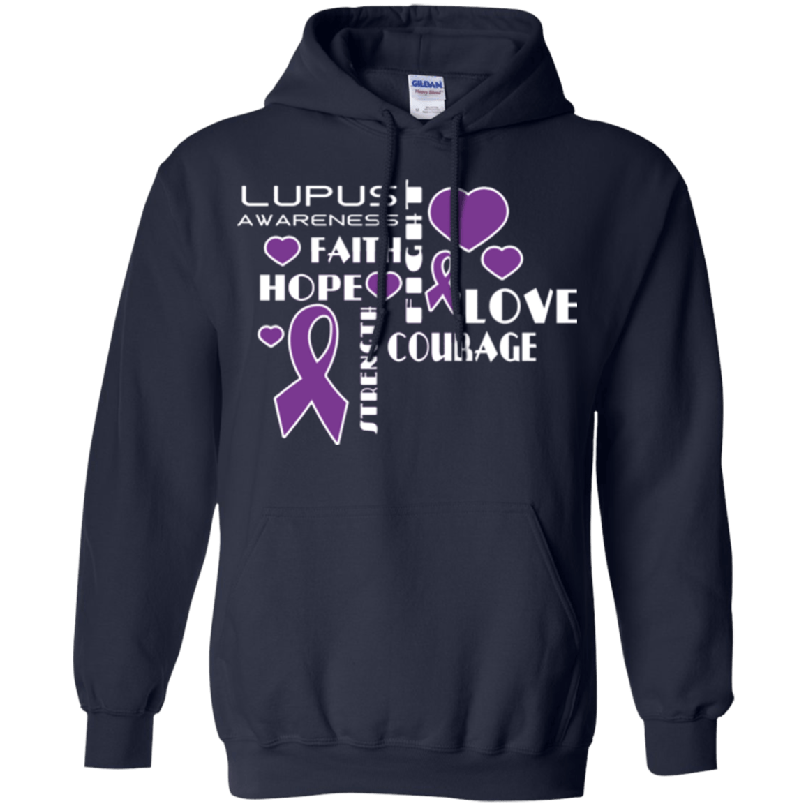 Hope Faith Love Lupus Awareness Hoodie | The Awareness Store