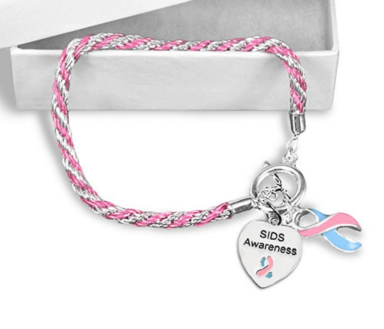 SIDS Heart Charm Bracelet | The Awareness Store