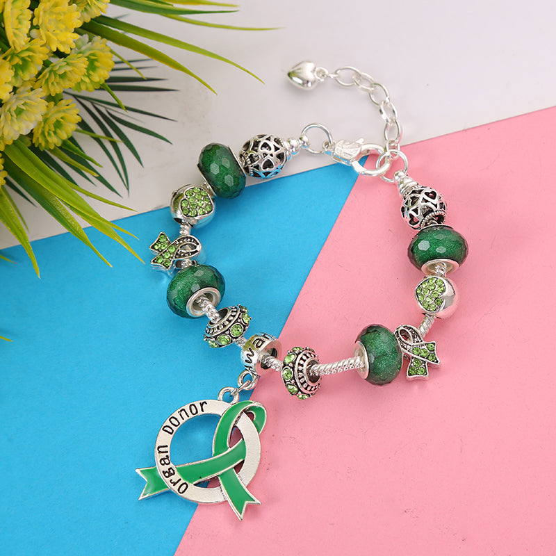 Organ Donor Awareness Luxury Charm Bracelet